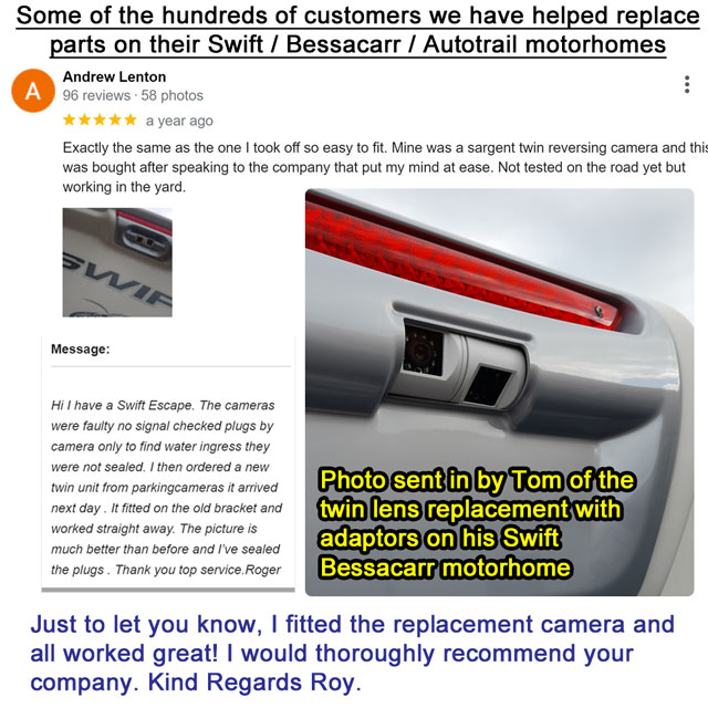 Reversing Cameras UK Ltd > Adaptors and Leads > Swift/Bessacarr ...