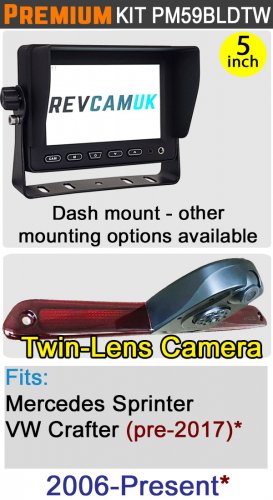 Reversing Cameras UK Ltd > Van Brake Light Reversing Camera Kits > PM59BLDTW: Twin Lens Brake ...