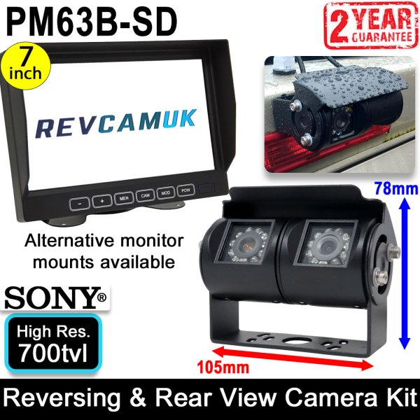 Reversing Cameras UK Ltd > Cabled Reversing Camera Kits > Twin / Dual ...