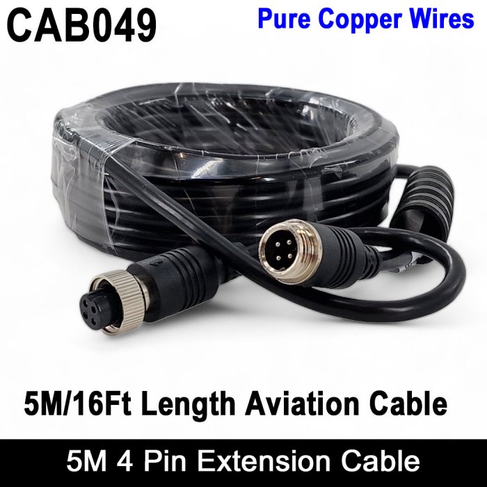 Reversing Cameras UK Ltd > 4 Pin Aviation (GX12) Screw Connector Cables ...