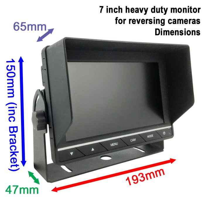 Reversing Cameras UK Ltd > Monitors For Reversing Cameras > 7" Monitor ...
