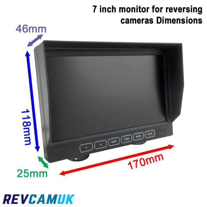 Reversing Cameras UK Ltd > Stand / Dash Mount Rear View Monitors > 7 ...