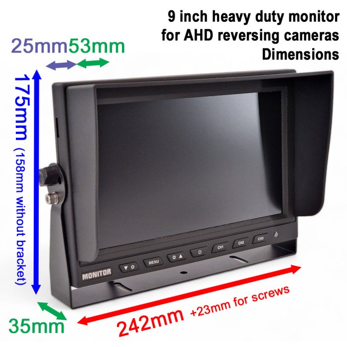 Reversing Cameras UK Ltd > Monitors For Reversing Cameras > 9" Monitor ...