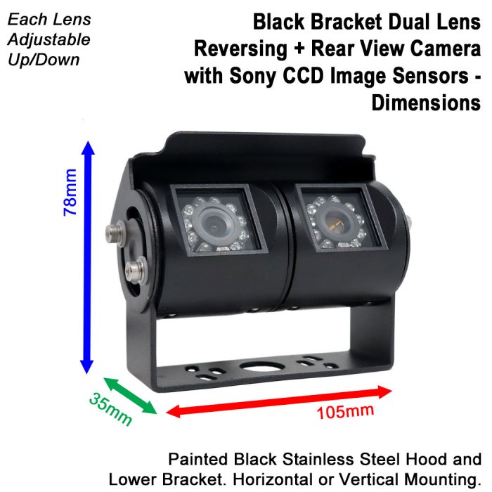 Reversing Cameras UK Ltd > Cabled Reversing Camera Kits > Black Bracket ...