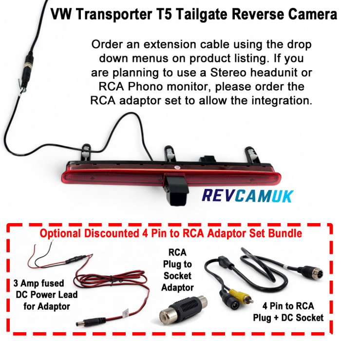 Reversing Cameras UK Ltd > VW Volkswagen Transporter Reversing Camera Kits > VW Transporter T5 ...