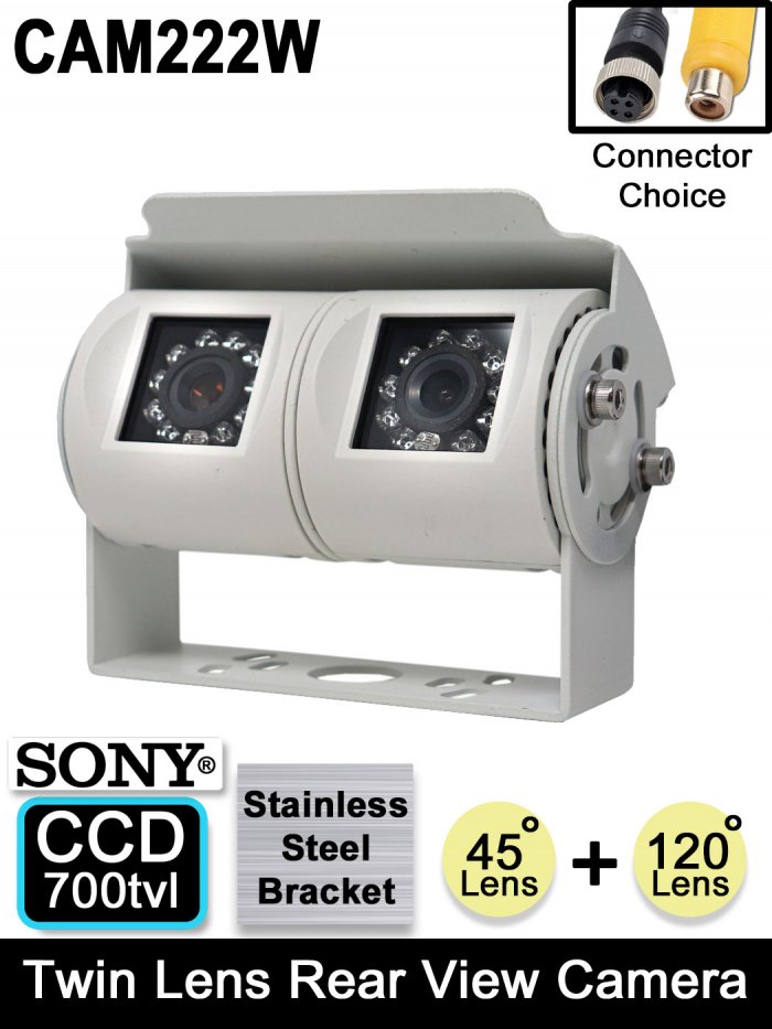 Reversing Cameras UK Ltd > Reversing Cameras > White Dual Lens Rear ...