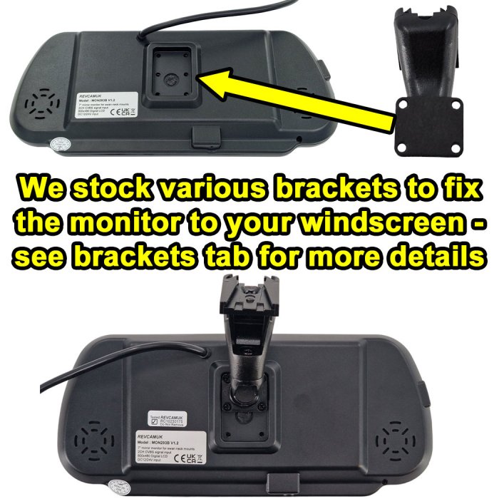 Reversing Cameras UK Ltd > Monitors For Reversing Cameras > Windscreen ...